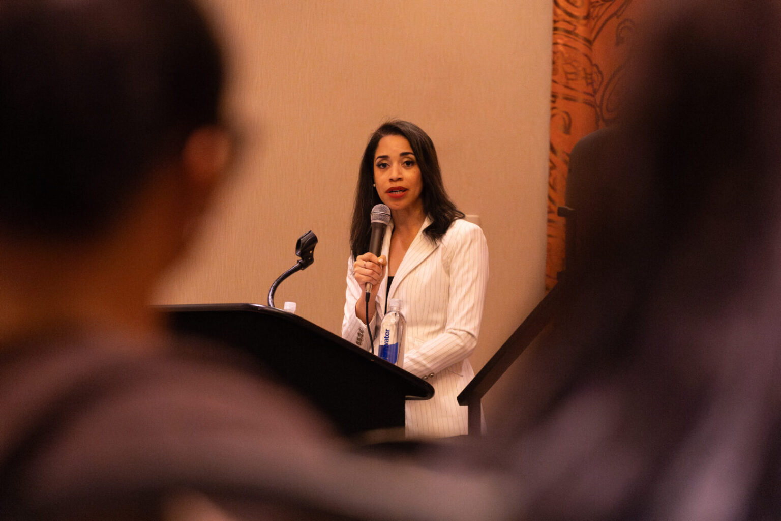 Amanda Edwards, Christian Menefee meet for debate at the University of ...